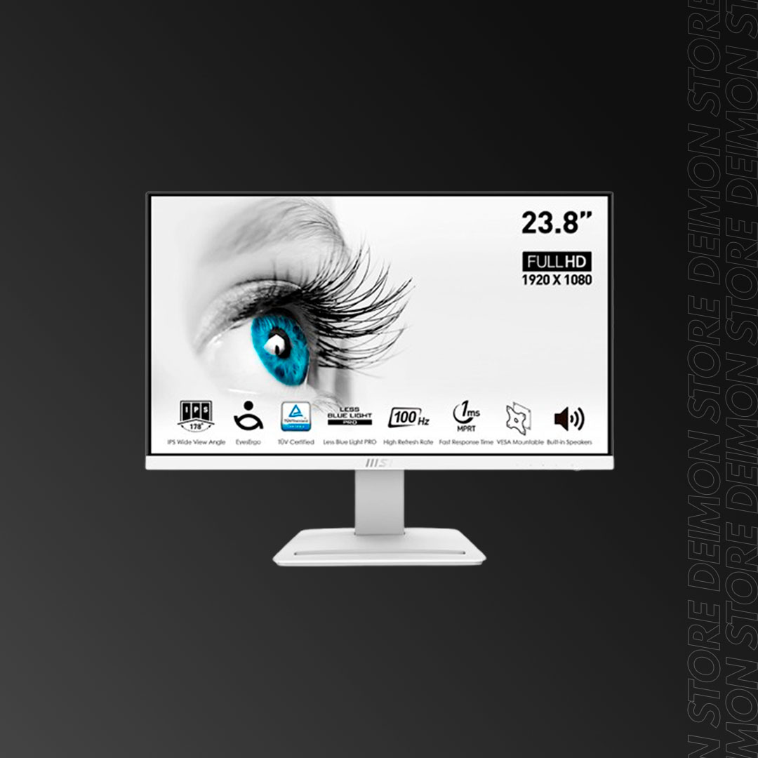 MSI 24" PRO MP243X FHD-100HZ-1MS-WHITE MP243XW | Deimon Store