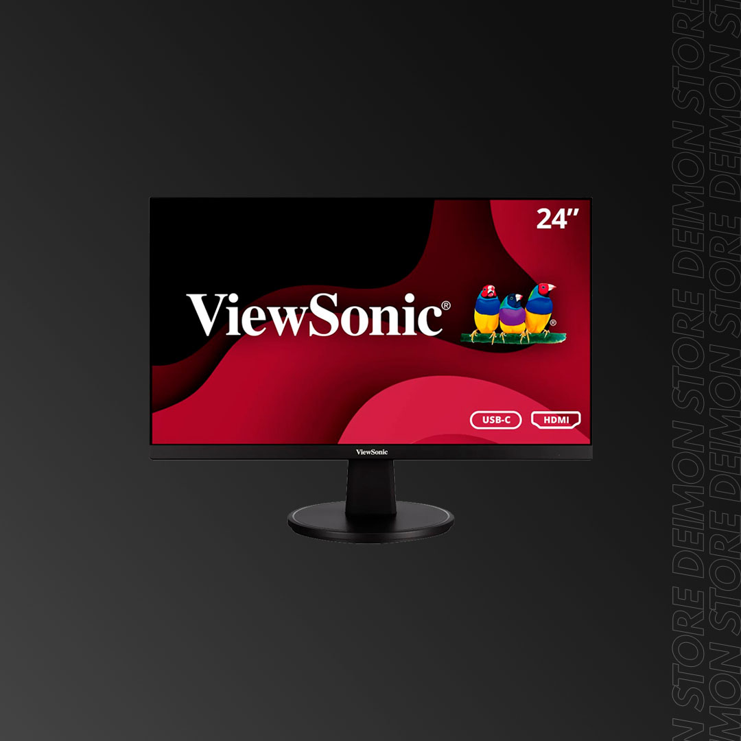 VIEWSONIC 24" VA2447-MHU FHD-USB-C-5MS BLACK | Deimon Store